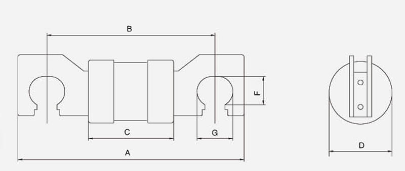 415V 500V Slotted wedge JPU HRC fuse link - Yueqing Aidun Electric Co.,Ltd.