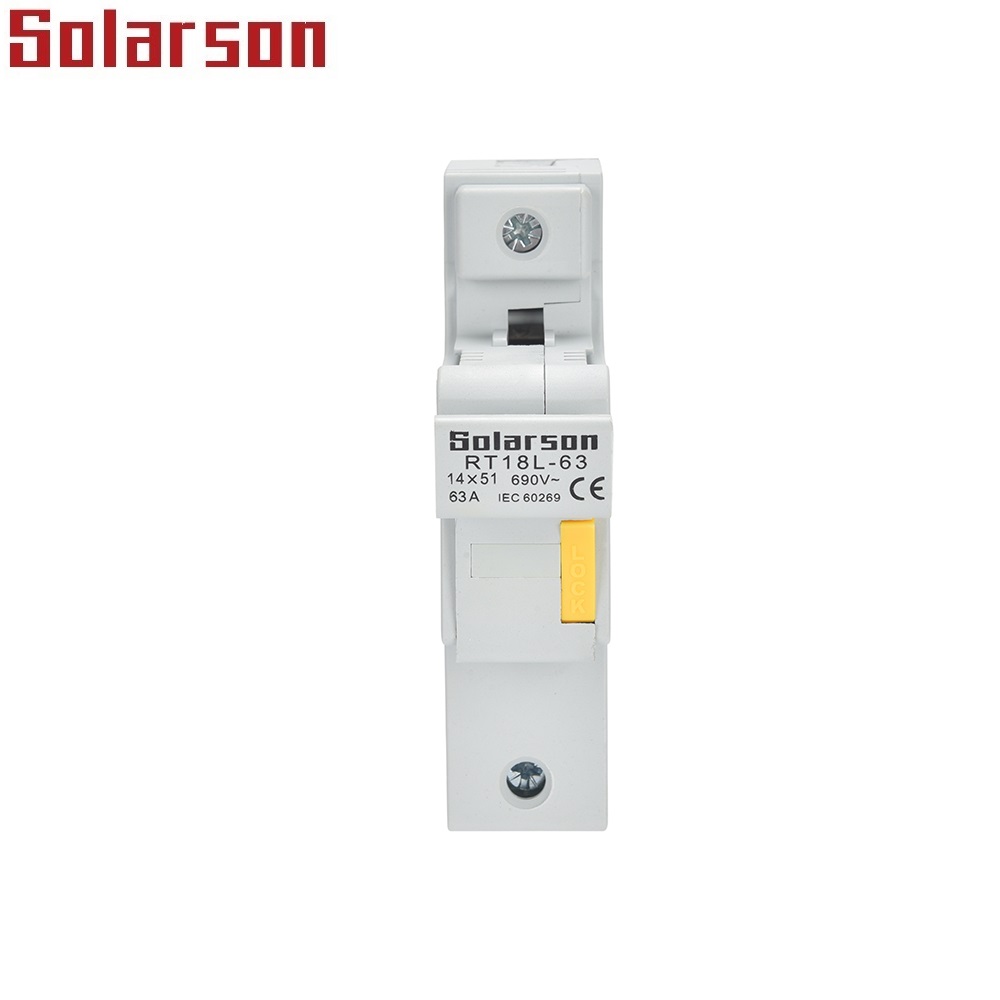 14x51mm DIN Rail Mounted Fuse Holder 500VAC 690VAC 63A, DIN Rail ...